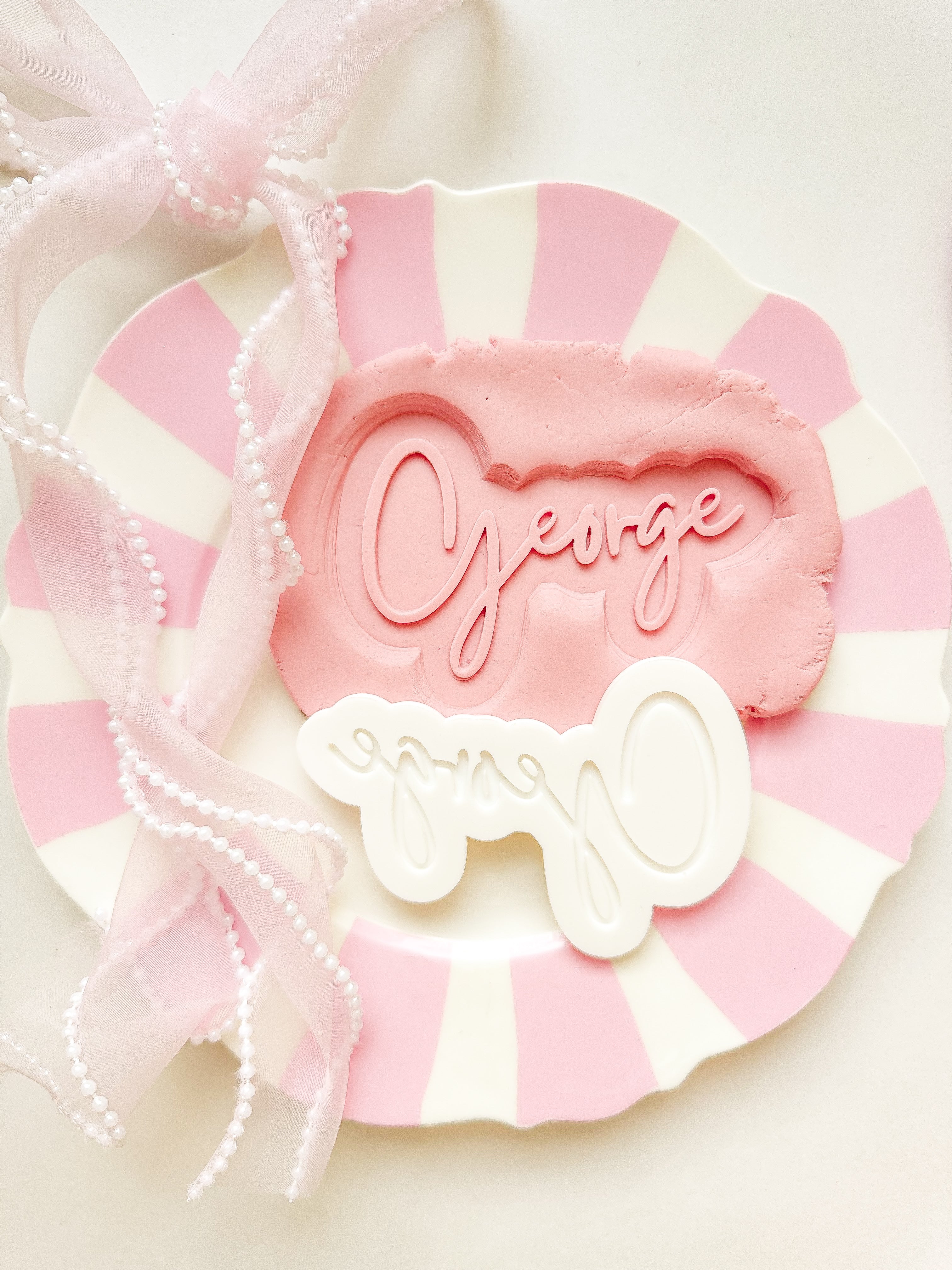 Cursive Font Custom Name Set - Debosser and Cutter – Cookies Kitchen Co